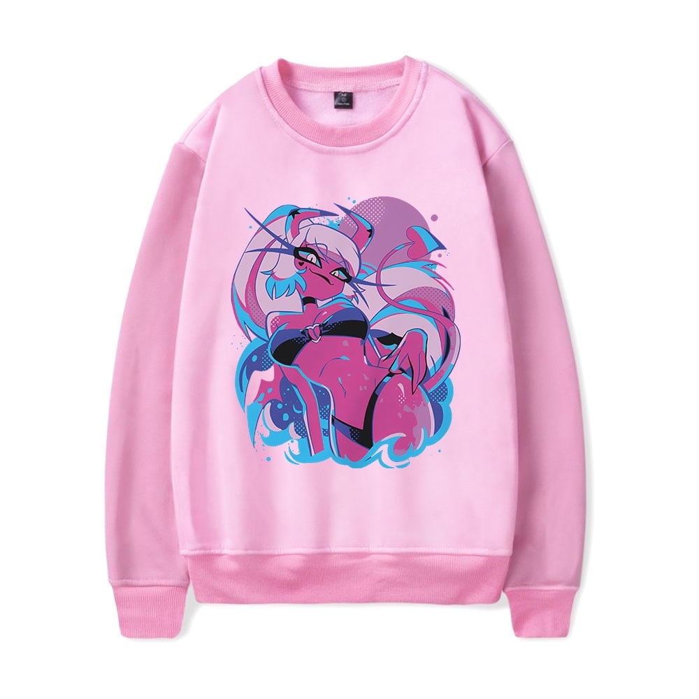 Helluva Boss Verosika Summer Splatter Crewncek Sweatshirt Merch Casual ...