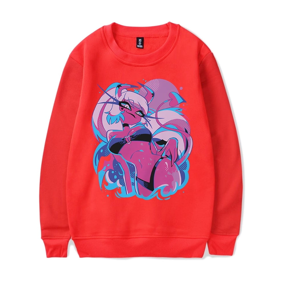 Helluva Boss Verosika Summer Splatter Crewncek Sweatshirt Merch Casual ...