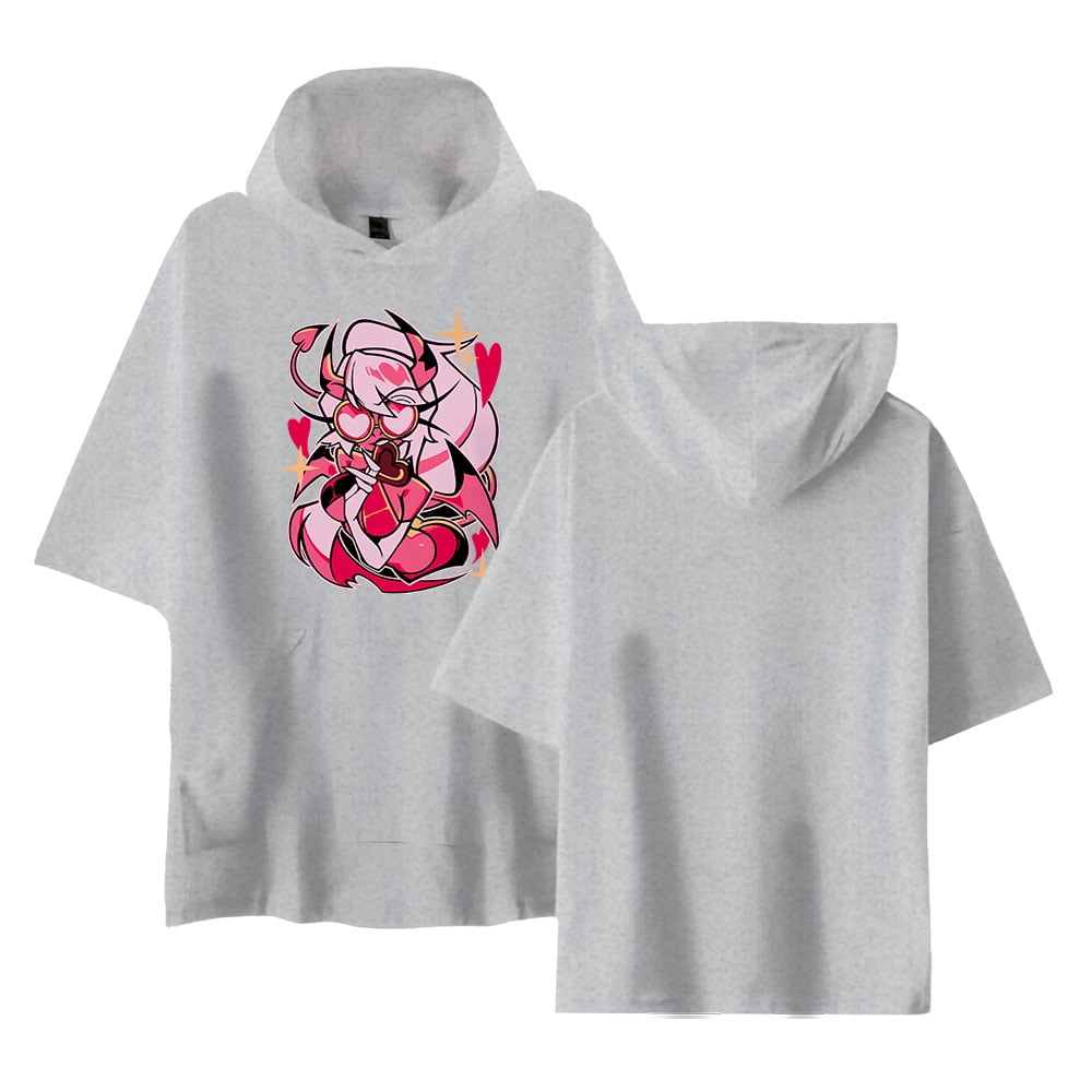 Helluva Boss Verosika Valentines 2025 Hoodie Unisex Hooded Short Sleeve ...