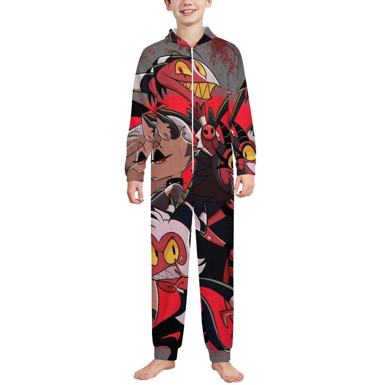 Helluva-Boss-Wallpaper-20 One Piece Pajama Hooded Union Suit PJs ...