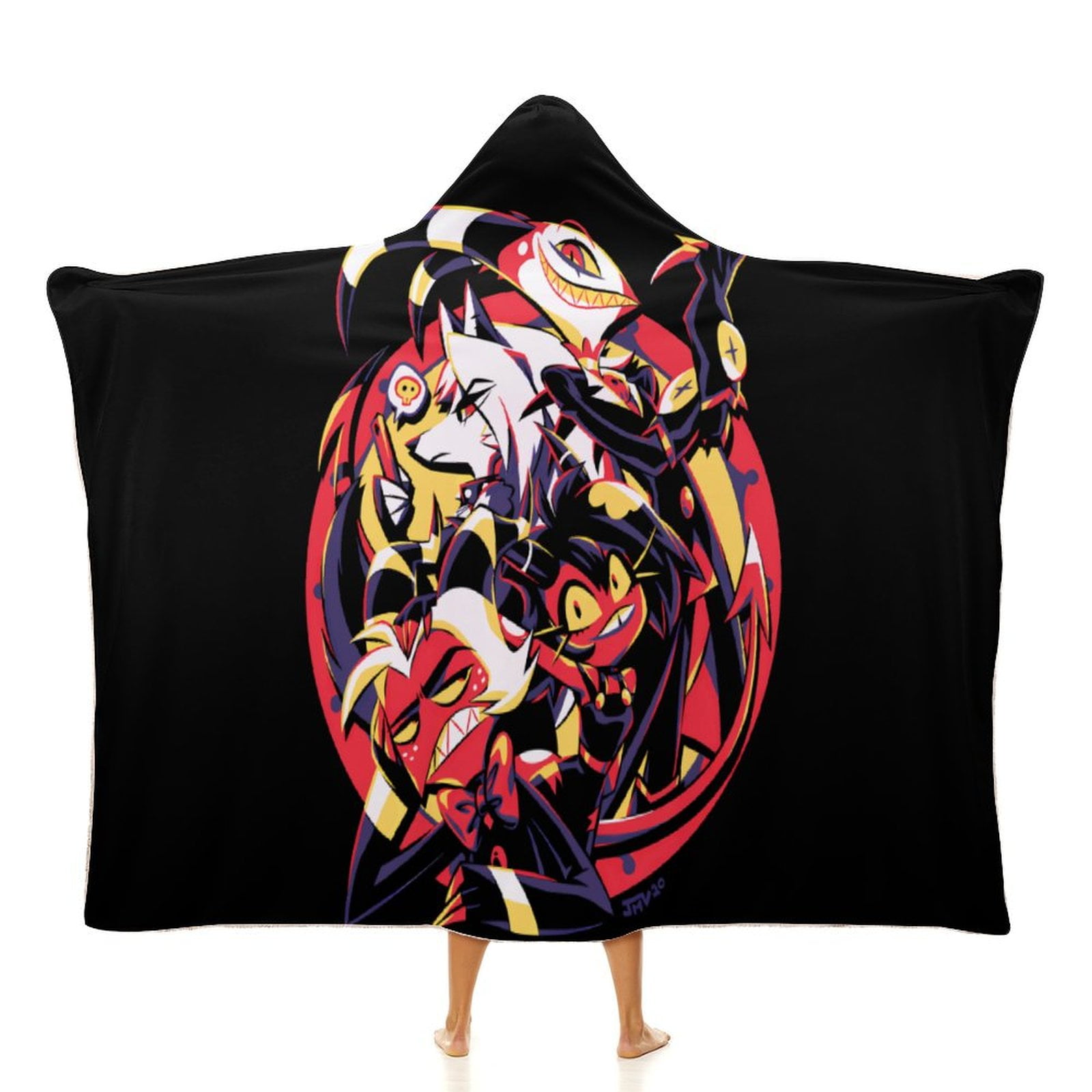Helluva Boss Wearable Blanket Fleece Hooded Robe Cloak Throw Quilt ...
