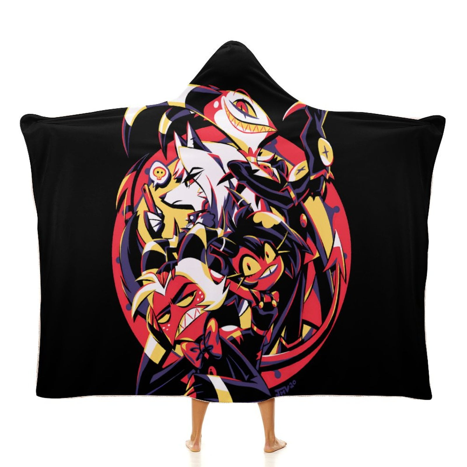 Helluva Boss Wearable Blanket Fleece Hooded Robe Cloak Throw Quilt ...