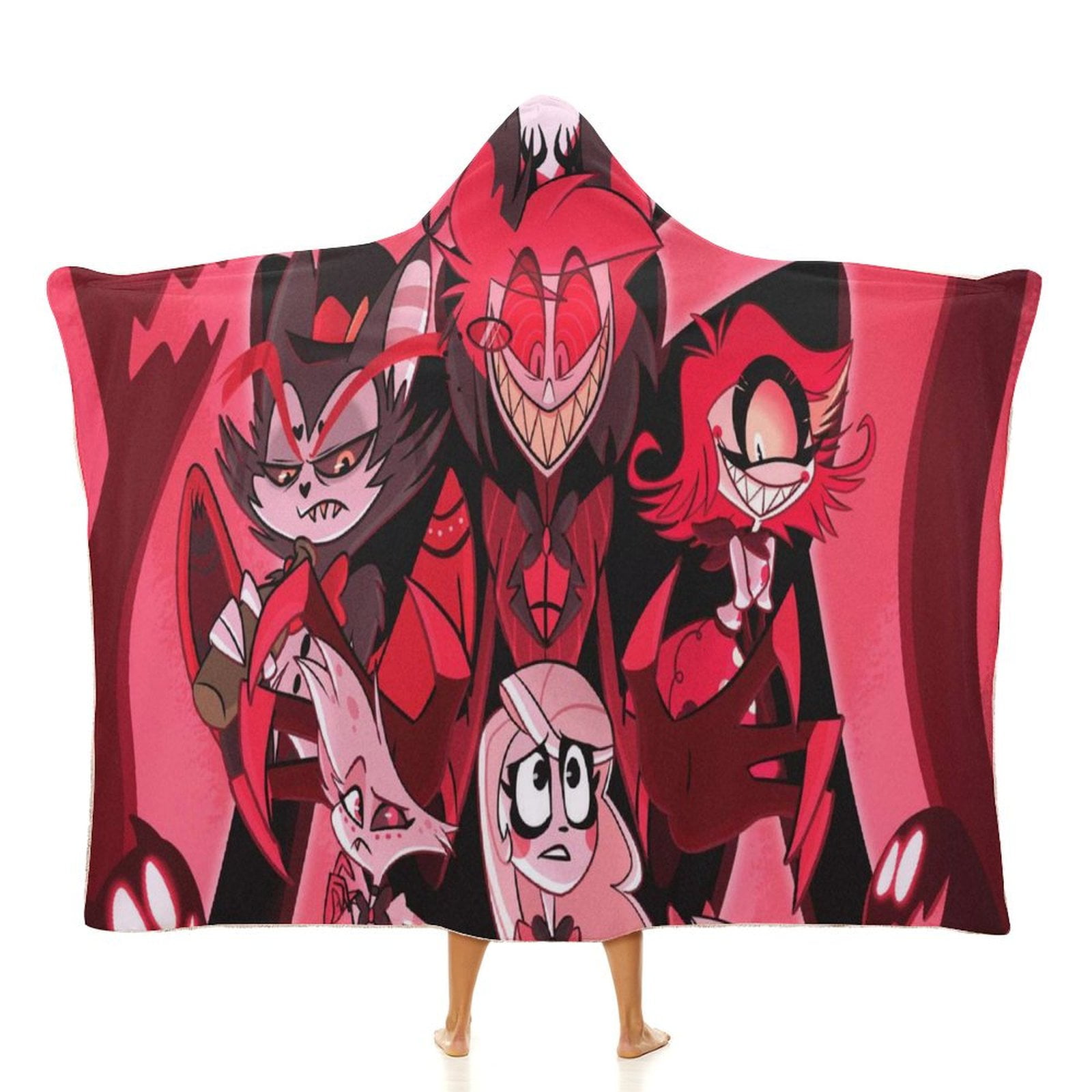 Helluva Boss Wearable Blanket Fleece Hooded Robe Cloak Throw Quilt ...