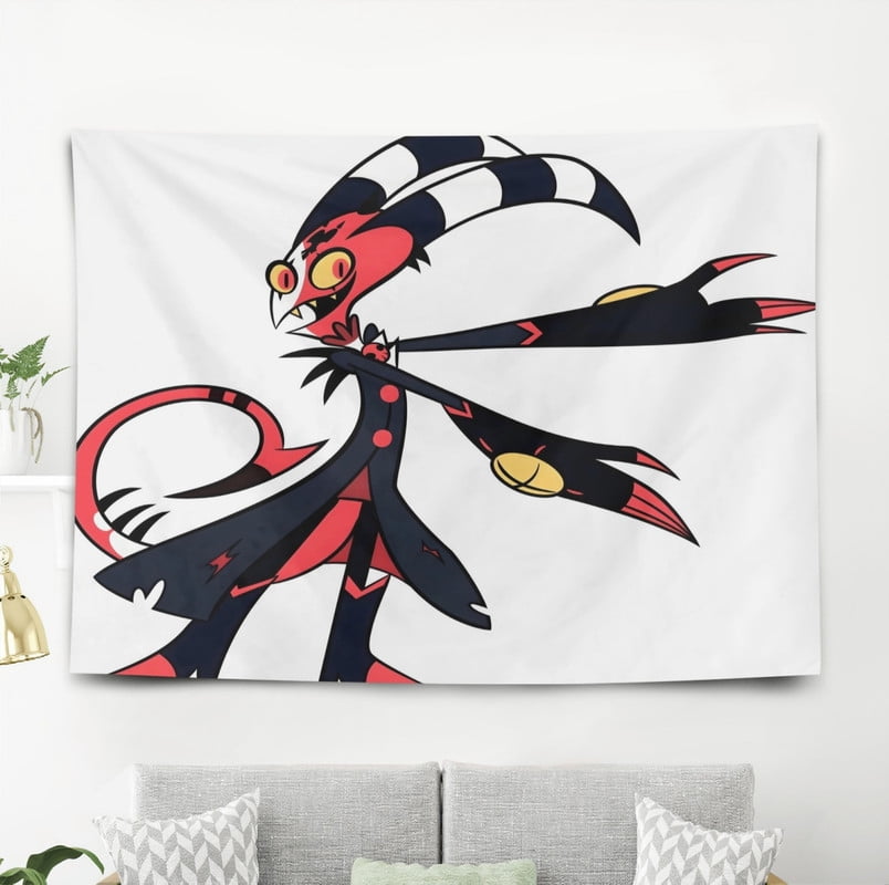 Helluva Boss pattern wall hanging 50*60 inches high-quality peach skin ...