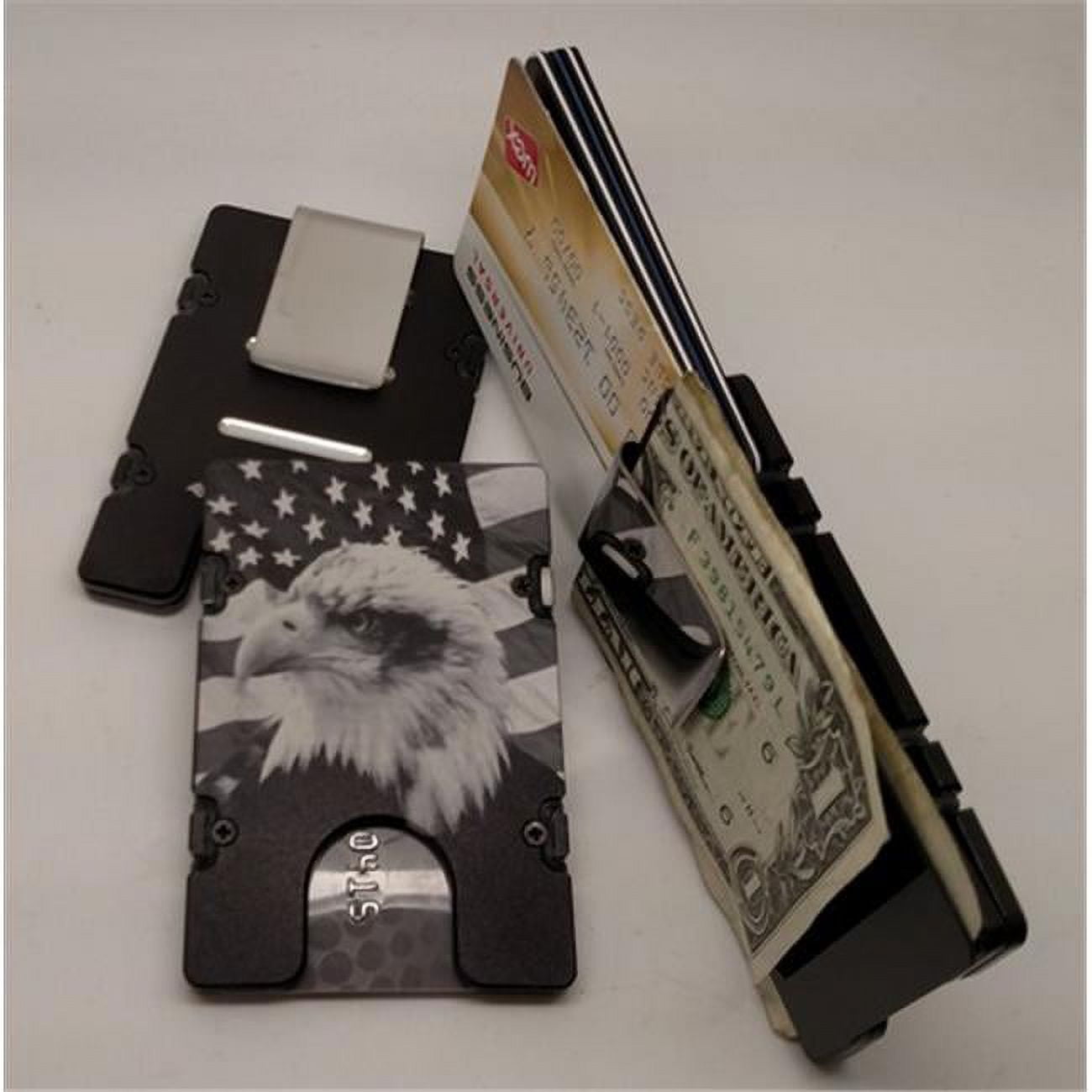 Helm Eagle American Flag RFID Protected Aluminum Wallet & Credit Card ...