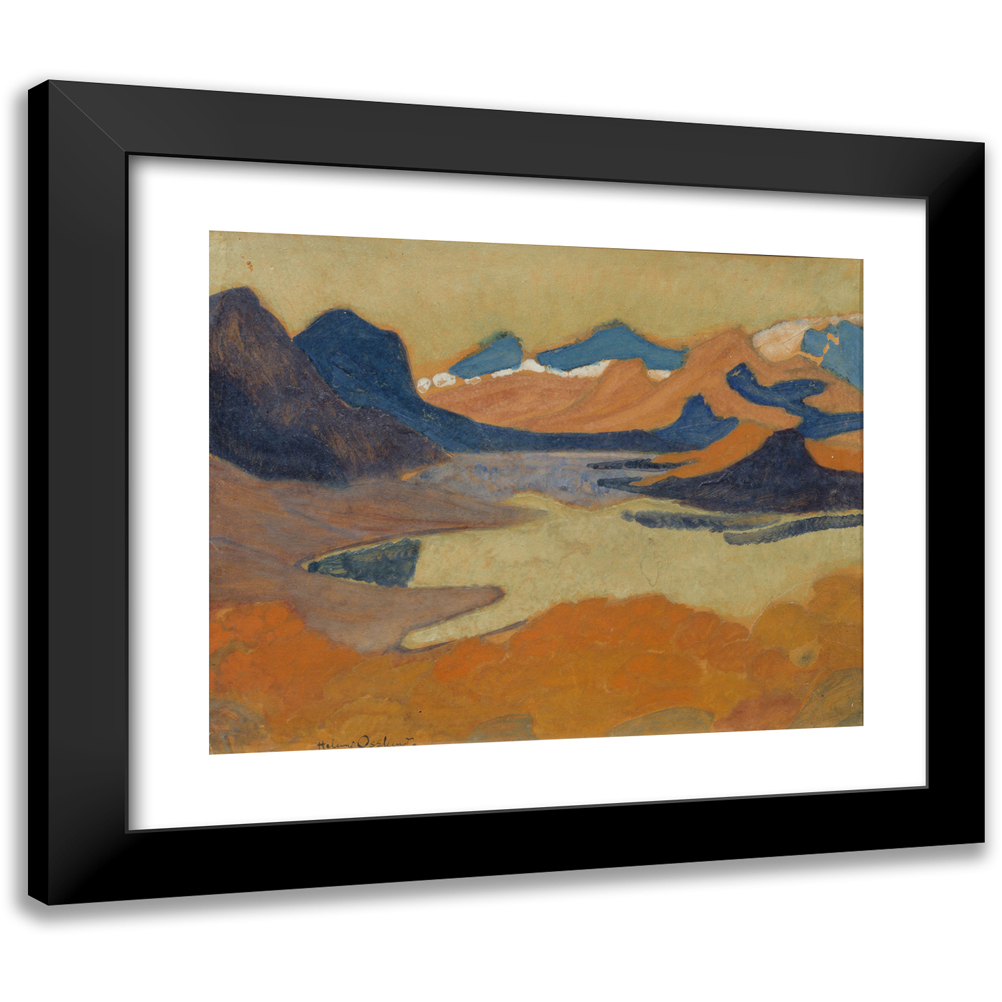 Helmer Osslund 14x12 Black Modern Framed Museum Art Print Titled - On ...