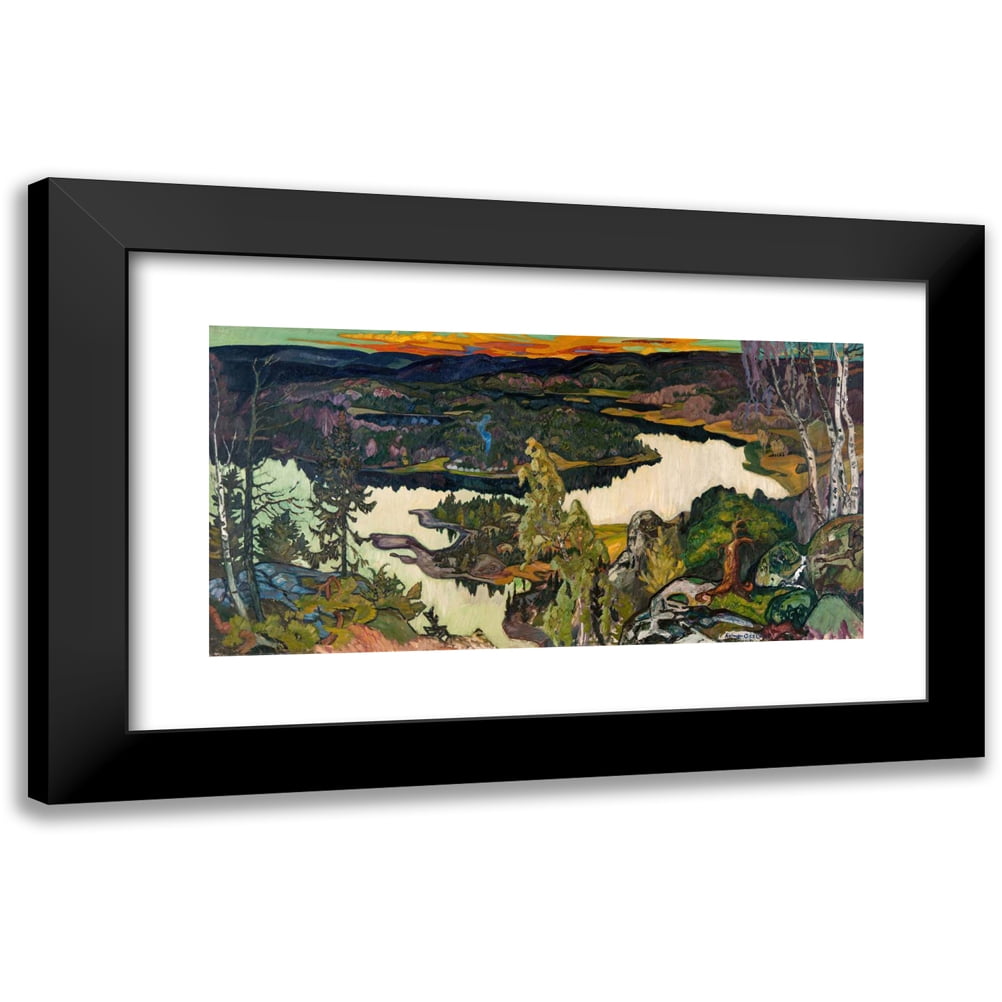 Helmer Osslund 14x9 Black Modern Framed Museum Art Print Titled ...