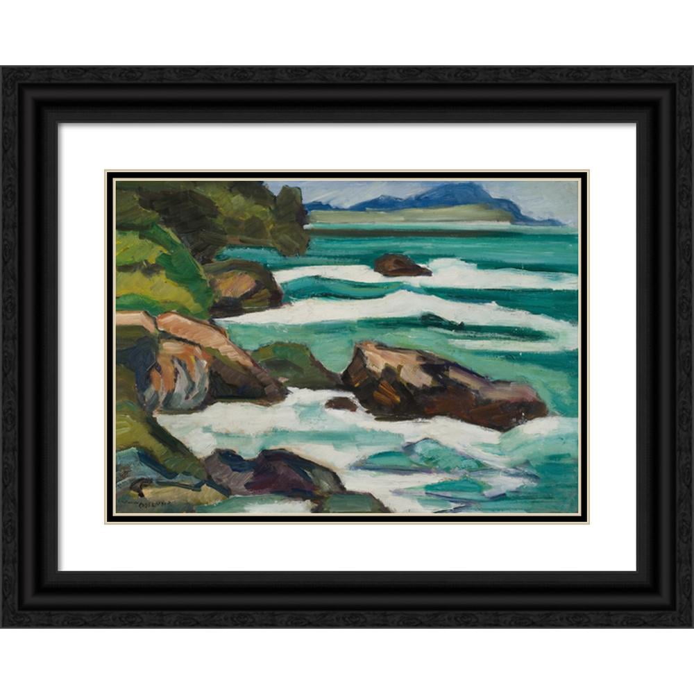 Helmer Osslund 18x14 Black Ornate Wood Framed Double Matted Museum Art ...