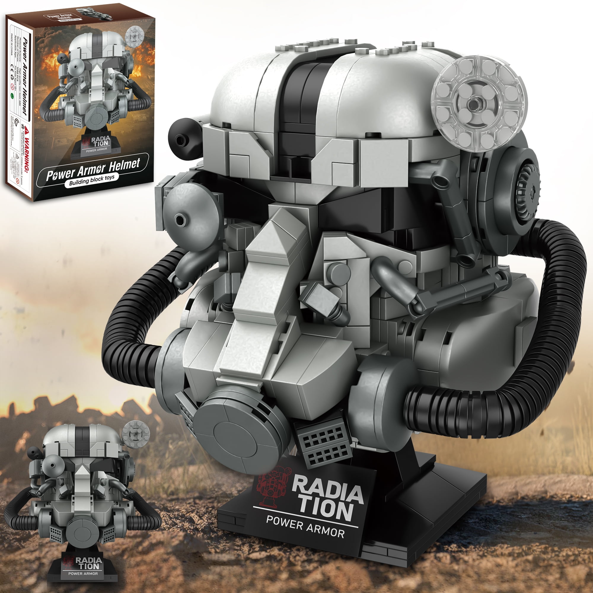 Helmet Building Blocks for Boys Aged 12+, Head Building Block Set ...