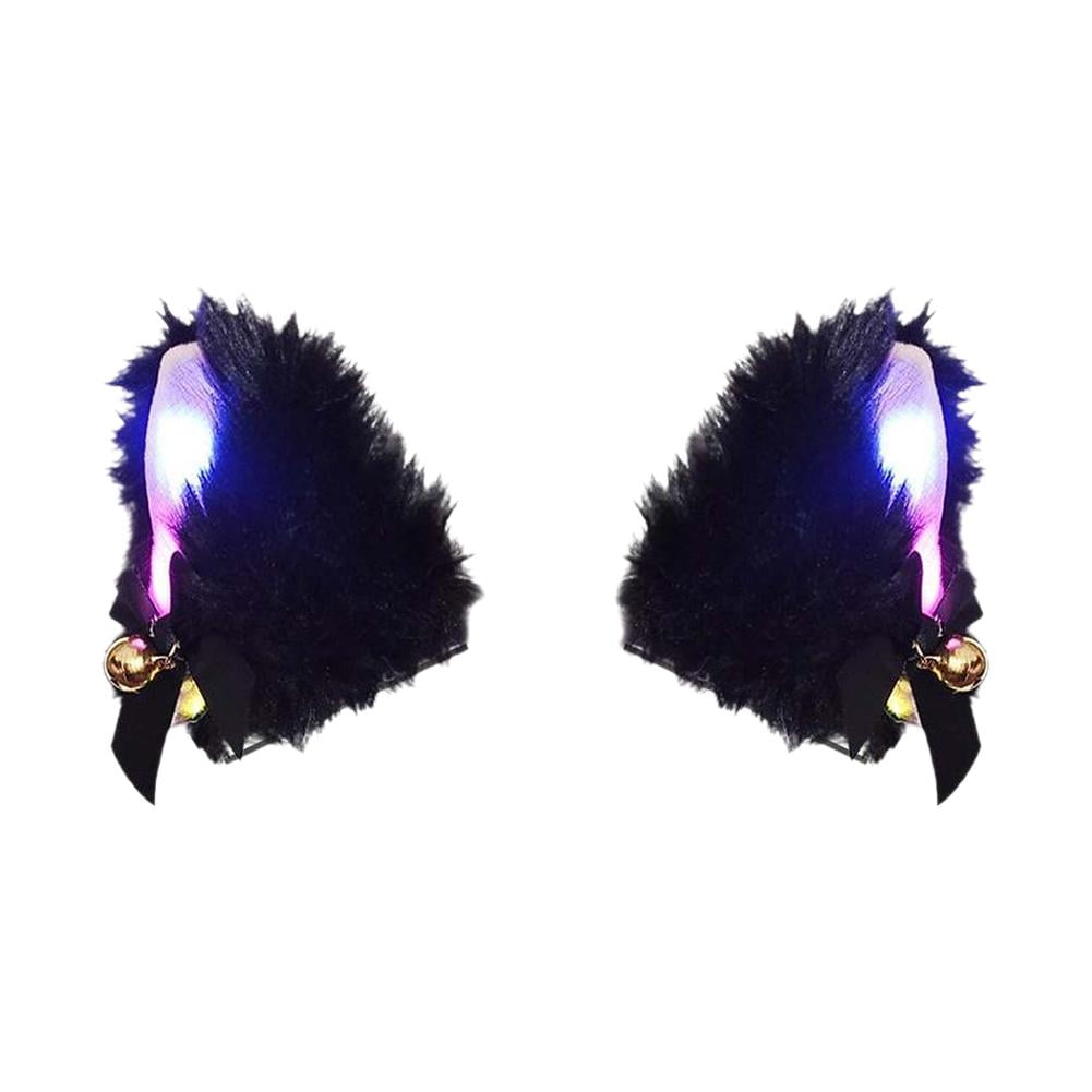 Helmet Cat Ears Accessories Cute Cat Ear Luminous Decoration for Helmet ...