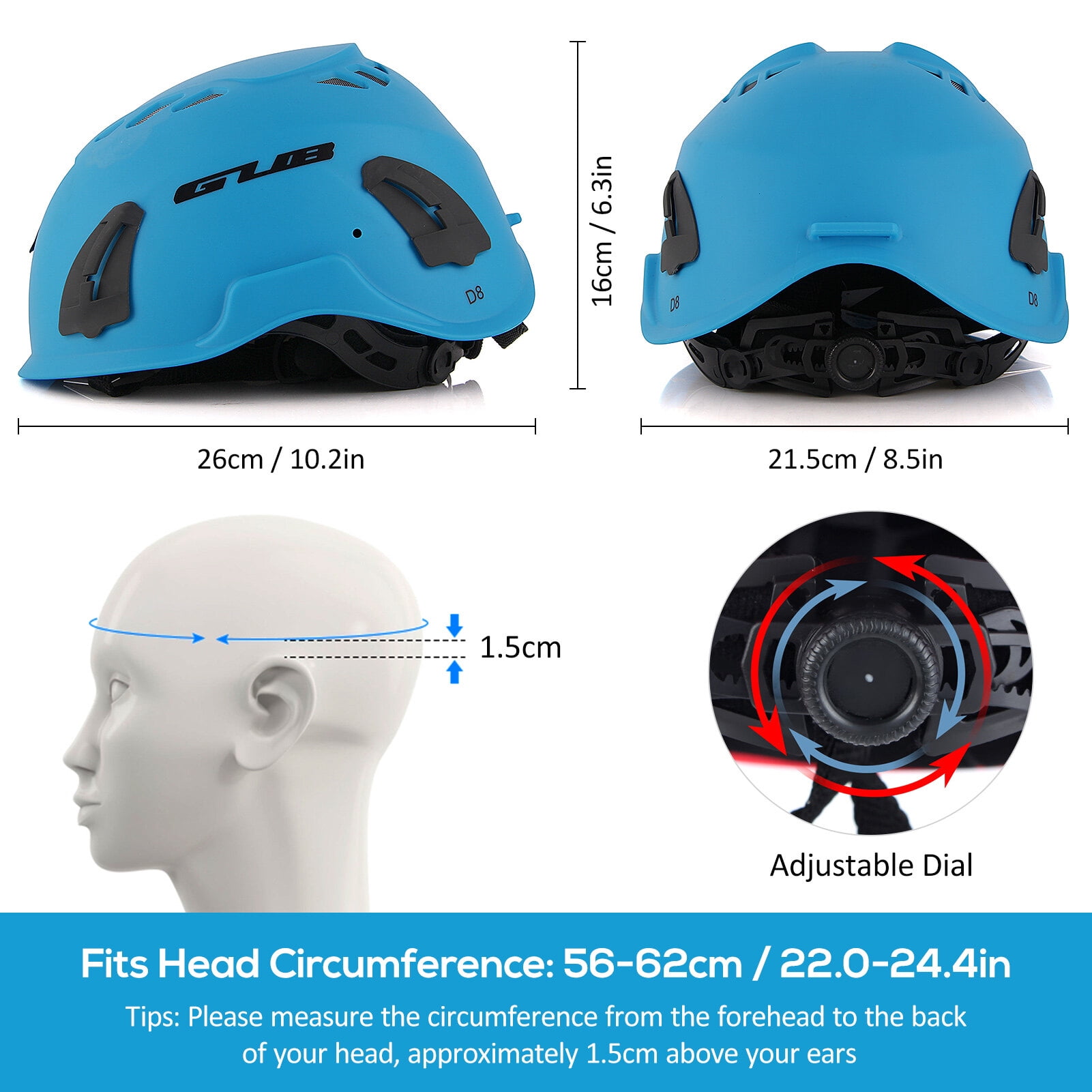 Helmet Climbing Helmet Cycle Safety Helmet With Headlamp Earmuff ...