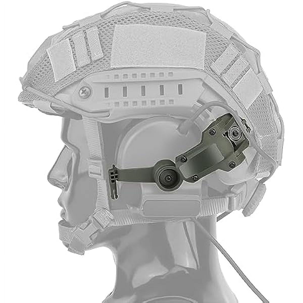 Helmet Rail Headset Adapter Multi Angle Rotation Headphone Bracket Kit