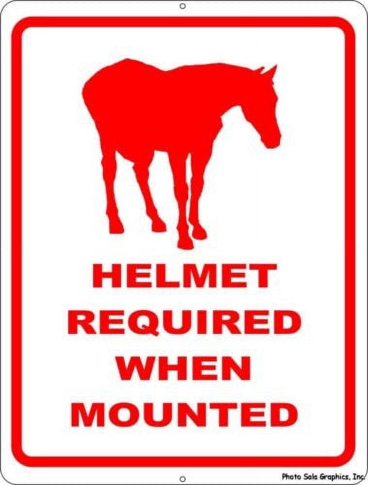 Helmet Required When Mounted Sign - Walmart.com