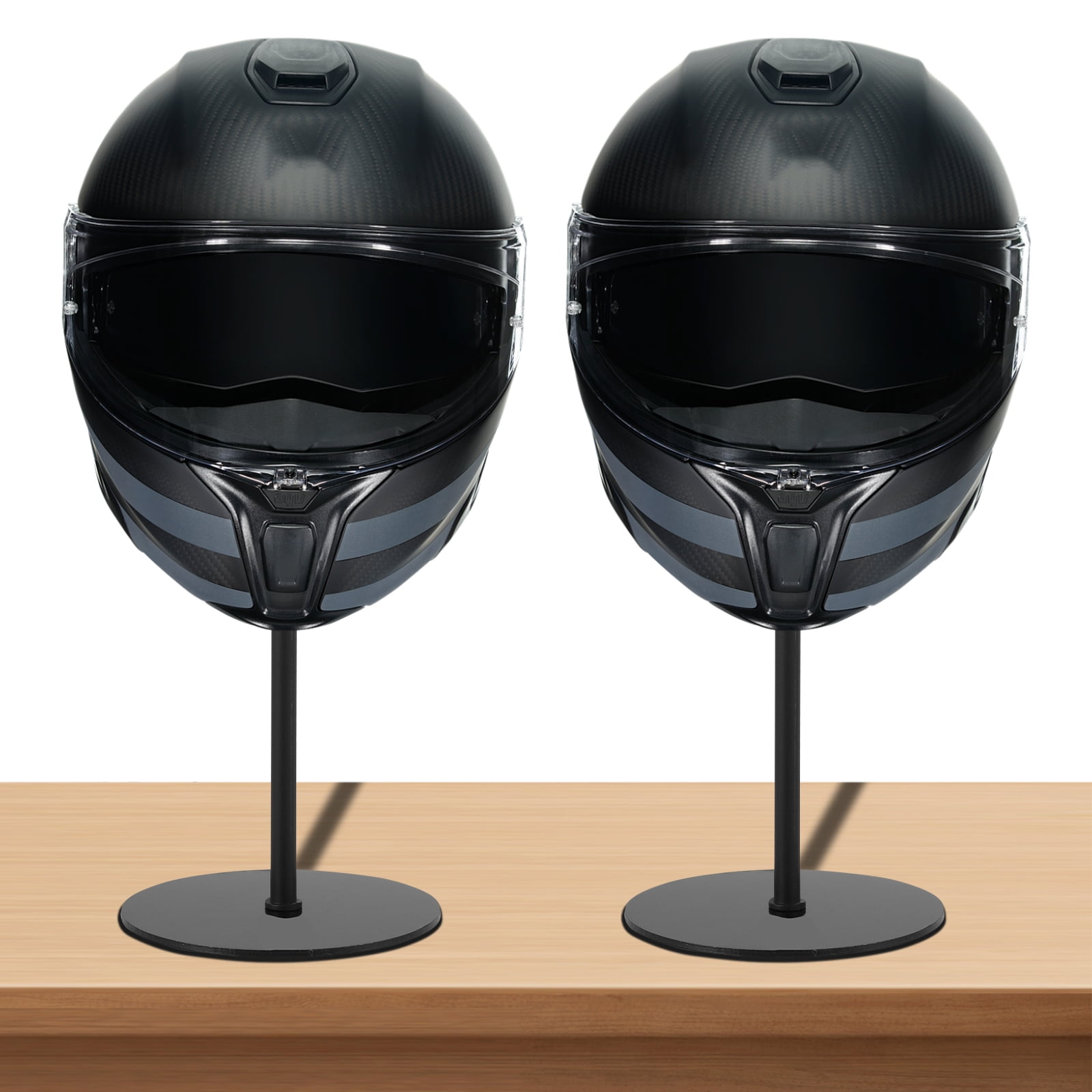 Helmet Stand Desktop Helmet Display Holder with Stable Base Metal ...