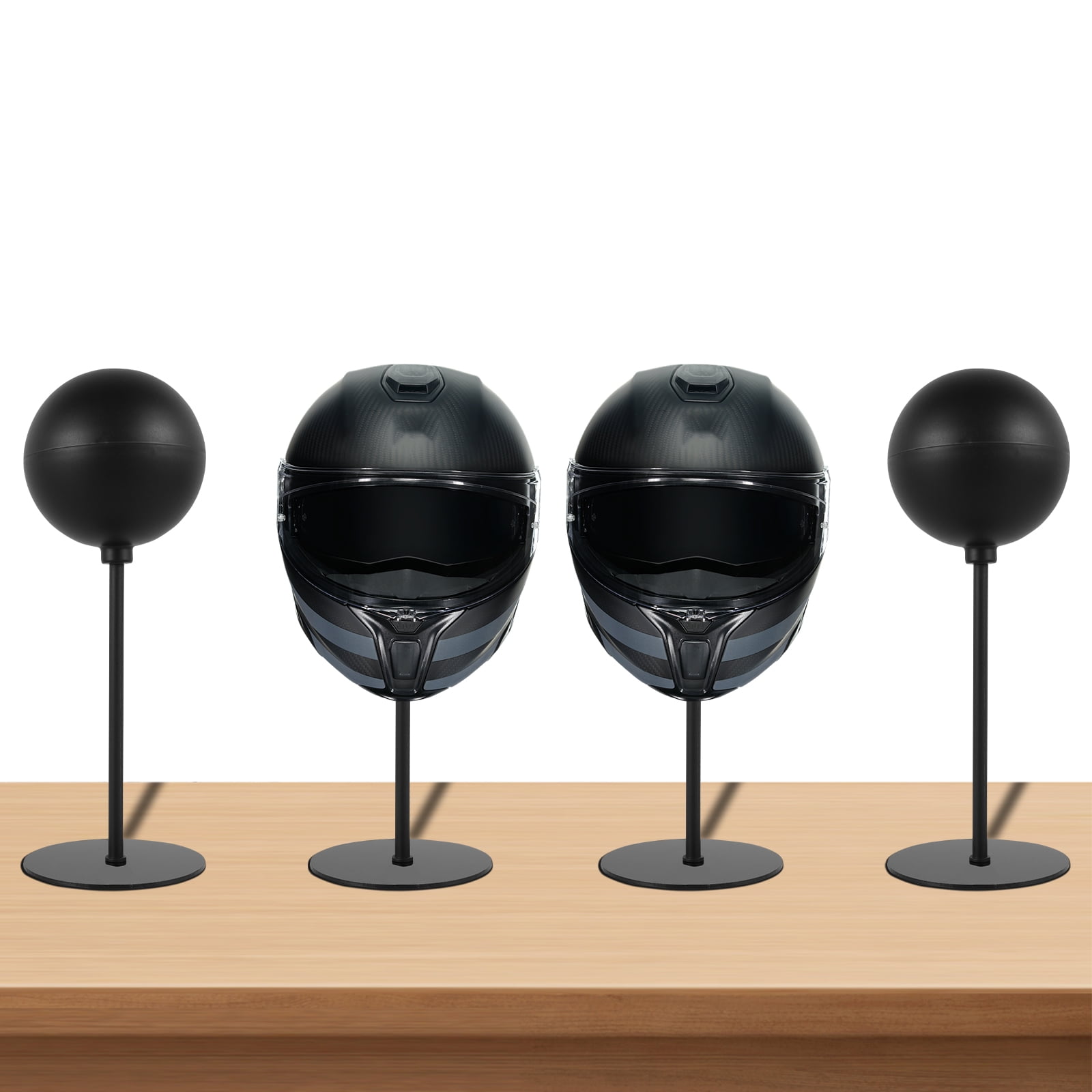 Helmet Stand Desktop Helmet Display Holder with Stable Base Metal ...