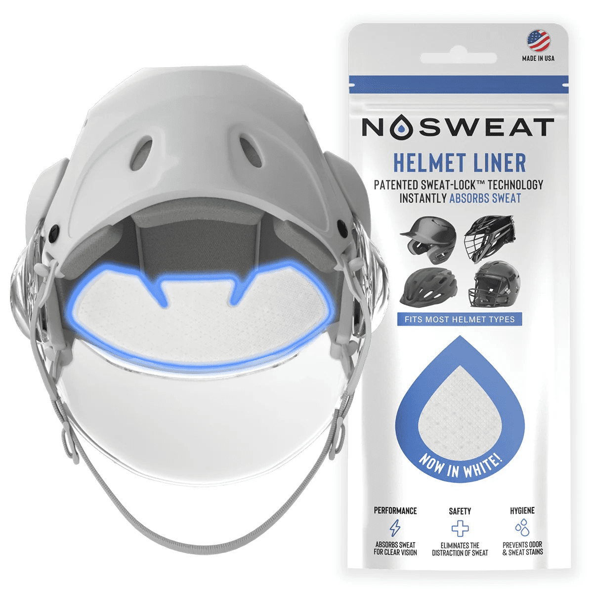 Helmet Sweatband Liner for All Helmet Types - Patented Sweat Liner ...