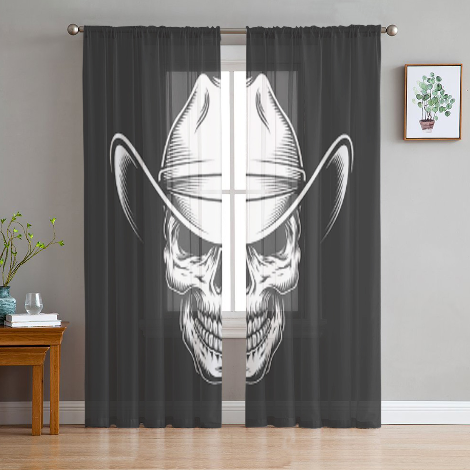 Helmet Sword Axe Medieval Weapon Voile Curtains for Living Room Window ...