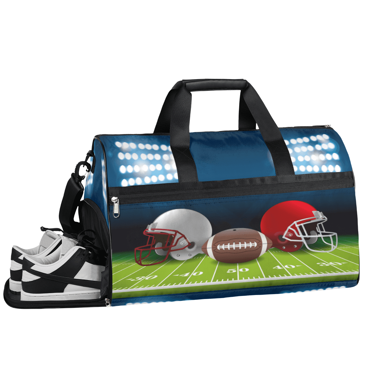 Helmets American Football Dry Wet Depart Duffle Overnight Bag with ...