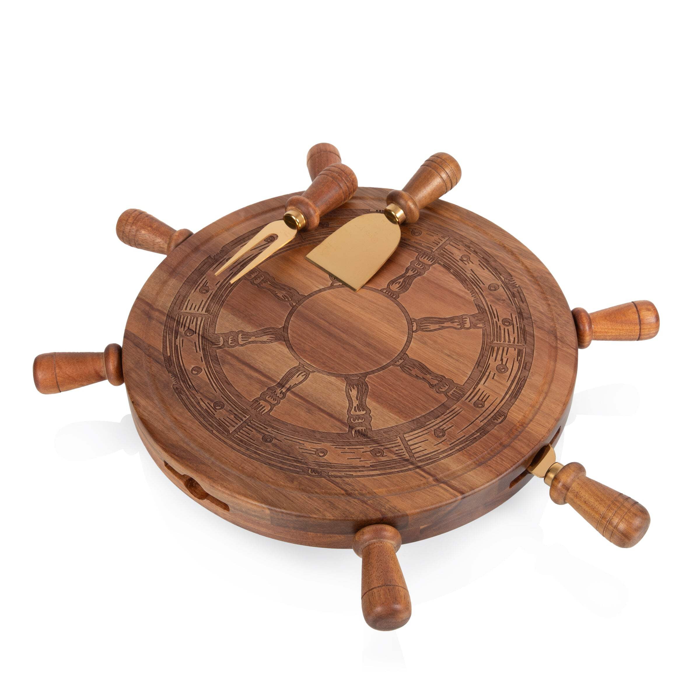 Helmsman Lazy Susan Cheese Board with Tool Set - Walmart.com