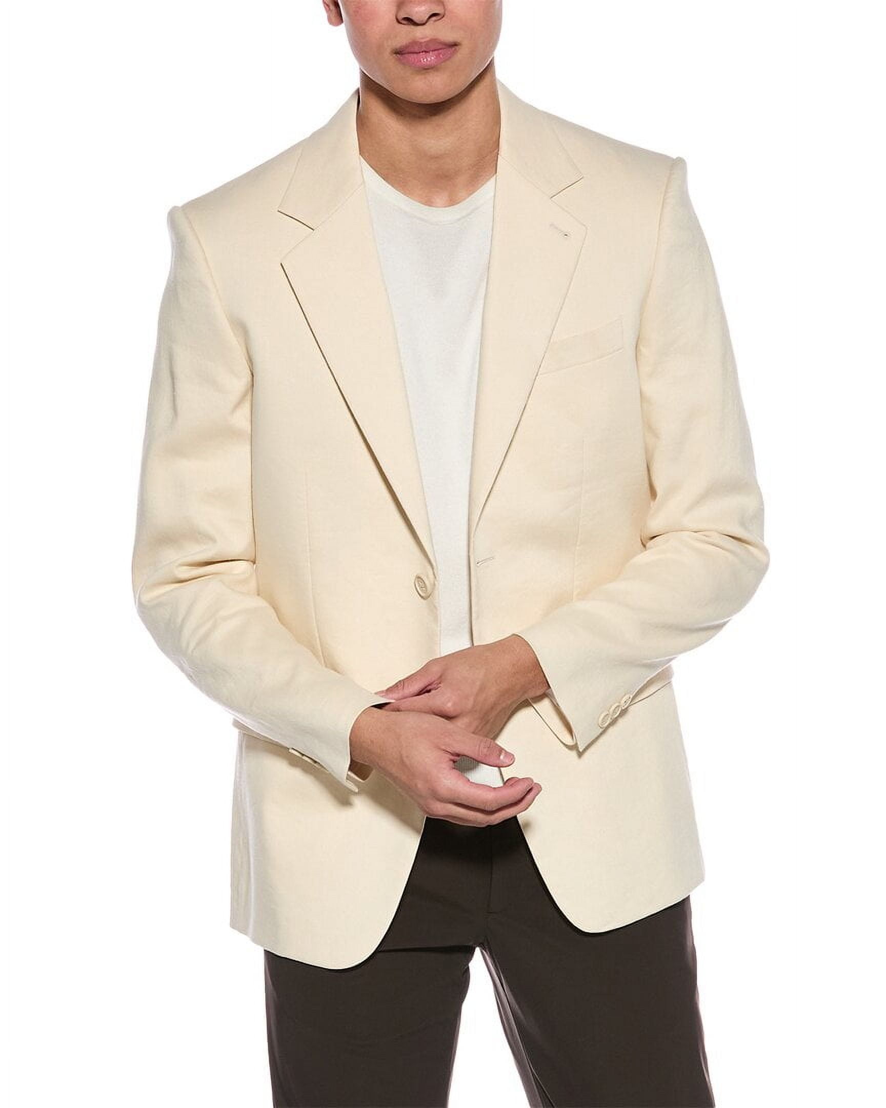 Helmut Lang mens Classic Linen-Blend Blazer, 42, Beige - Walmart.com