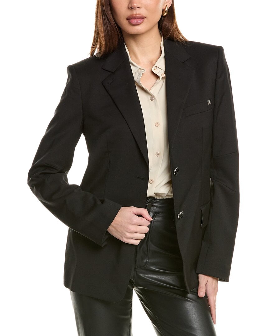 Helmut Lang womens Curve Classic Wool Blazer, 2, Black - Walmart.com