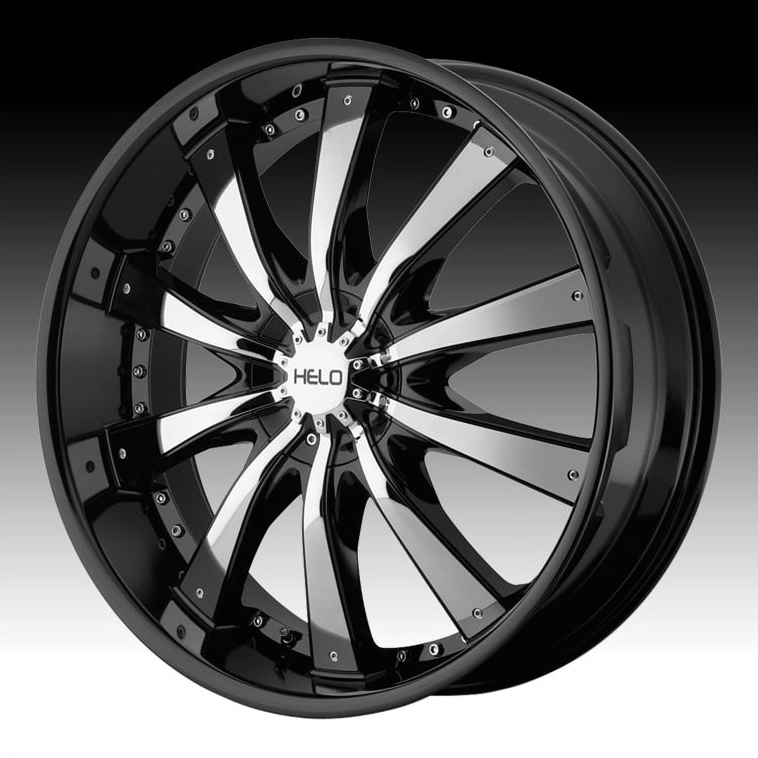 Helo Aluminum Rim HE875 20X8.5in Gloss Black with Removable Chrome ...