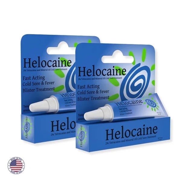 Helocaine 2% Tetracaine Cold Sore Treatment Ointment, 3g (2 Count ...