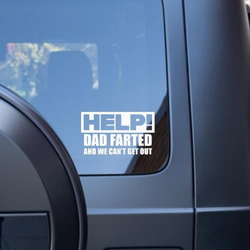 Help! Dad Farted and We Can't Get Out - Funny Car Vinyl Decal Bumper ...