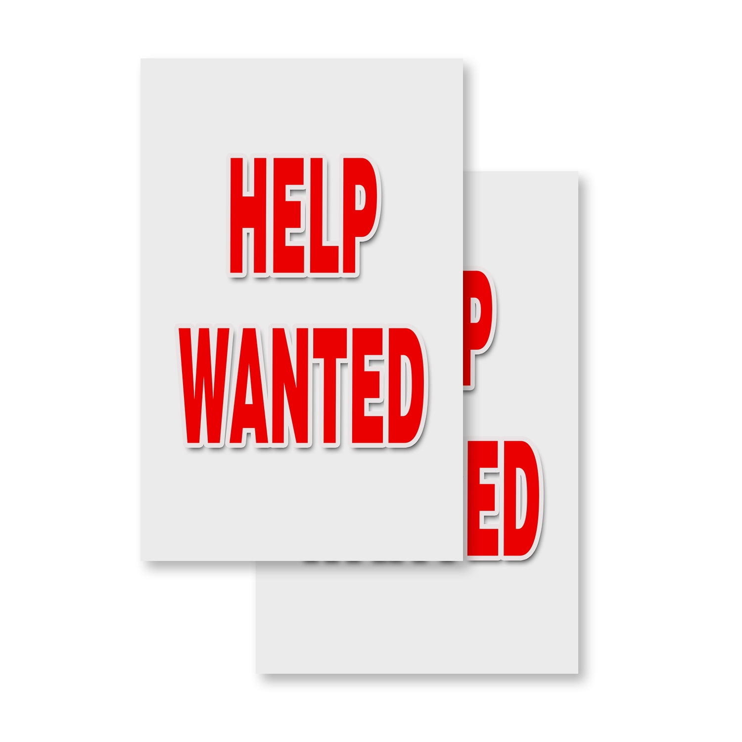Help Wanted (2-PACK) 24" x 36" Vinyl Decals | Sign Insert Peel & Stick ...