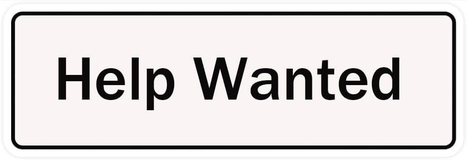 Help Wanted Sign 9 X 3 Inch Acrylic Plastic Sign With Symbols, Self ...