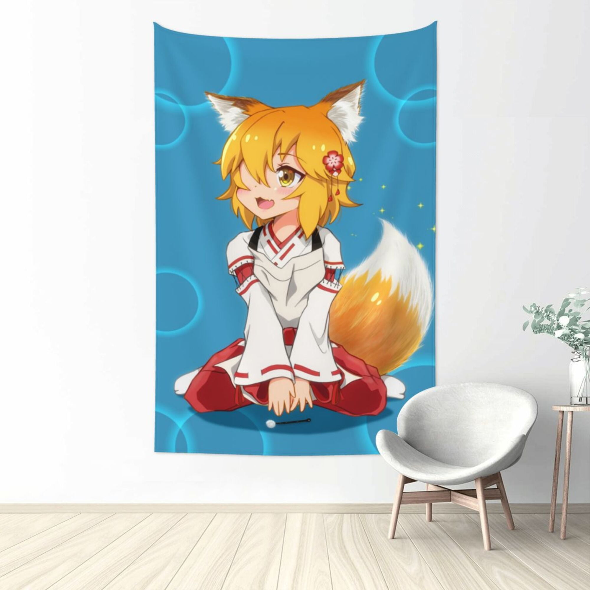 The Helpful Fox Senko-San Tapestry Cartoon Print Wall Art Hanging ...