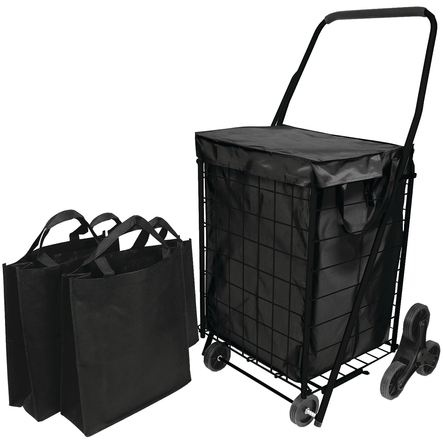 Helping Hand 3-Wheel Stair Climb Cart With Liner & 2 Bags - Walmart.com