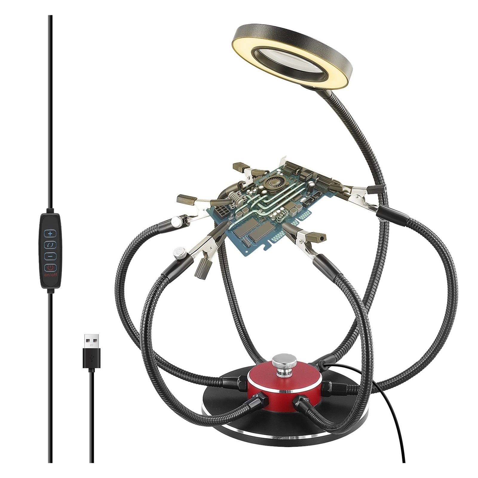 Helping Hands Third Hand Soldering Station For PCB Holder 5 Flexible ...
