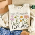 Helping Little Minds Grow Shirt, Cute Floral Teacher T-Shirt, New ...