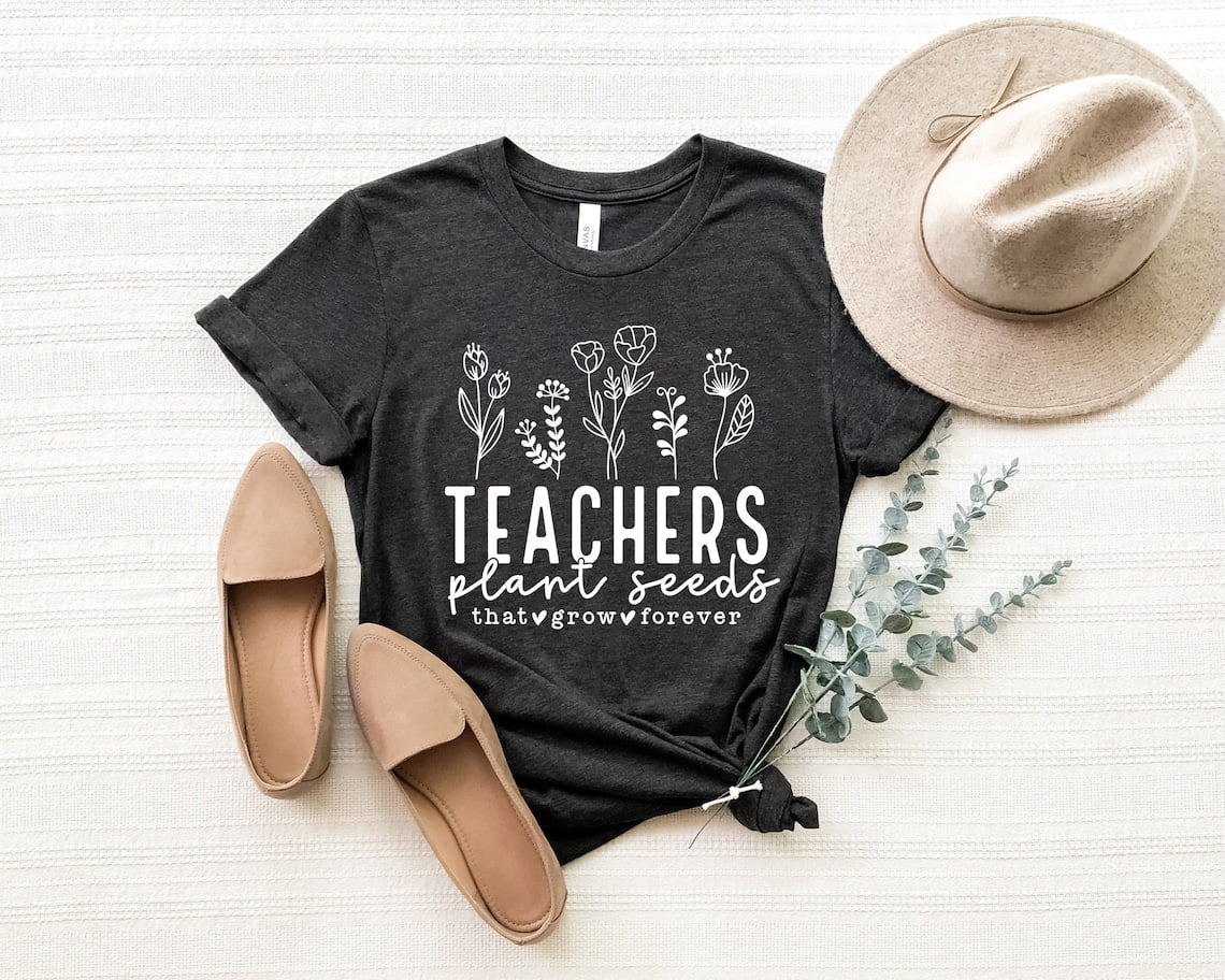 Helping Little Minds Grow Shirt, Teacher Life Shirt, Elementary Teacher ...