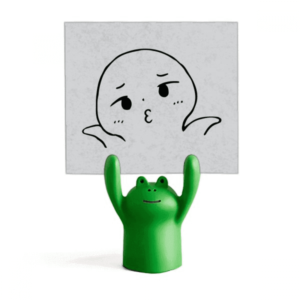 Helpless Pout What Face Cartoon Memo Holder Cartoon Animal Frog Stand ...