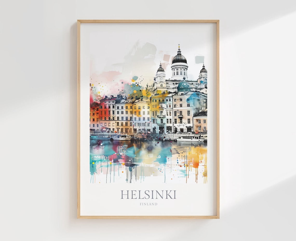 Helsinki Poster Finland Wall Art Home Decor Travel Poster, Unframed ...