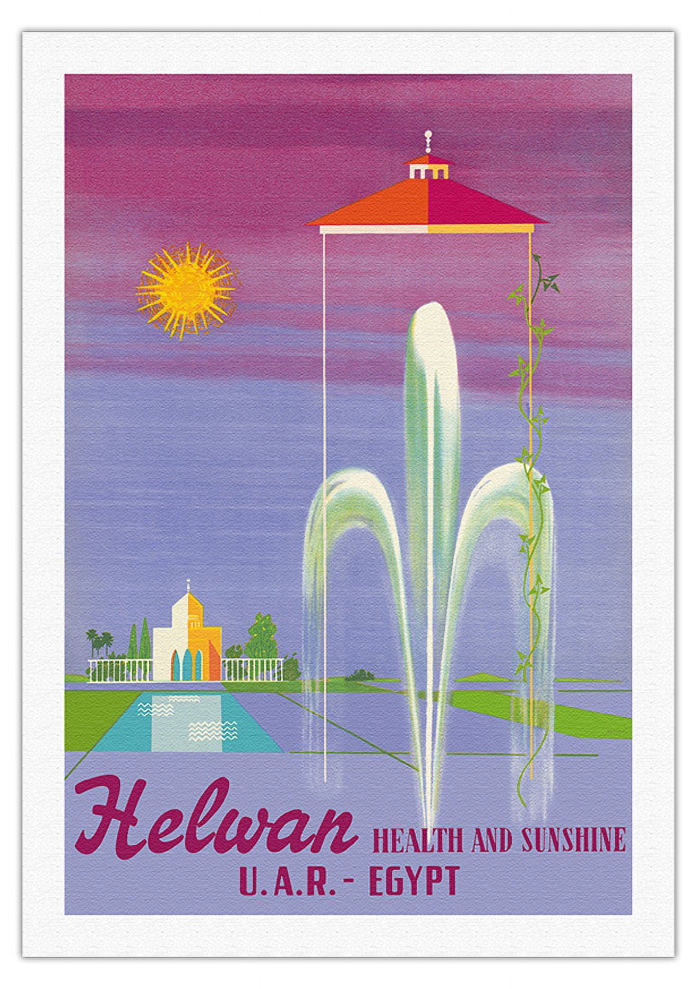 Helwan - Egypt - U.A.R. (United Arab Republic) - Health and Sunshine - Vintage Airline Travel ...