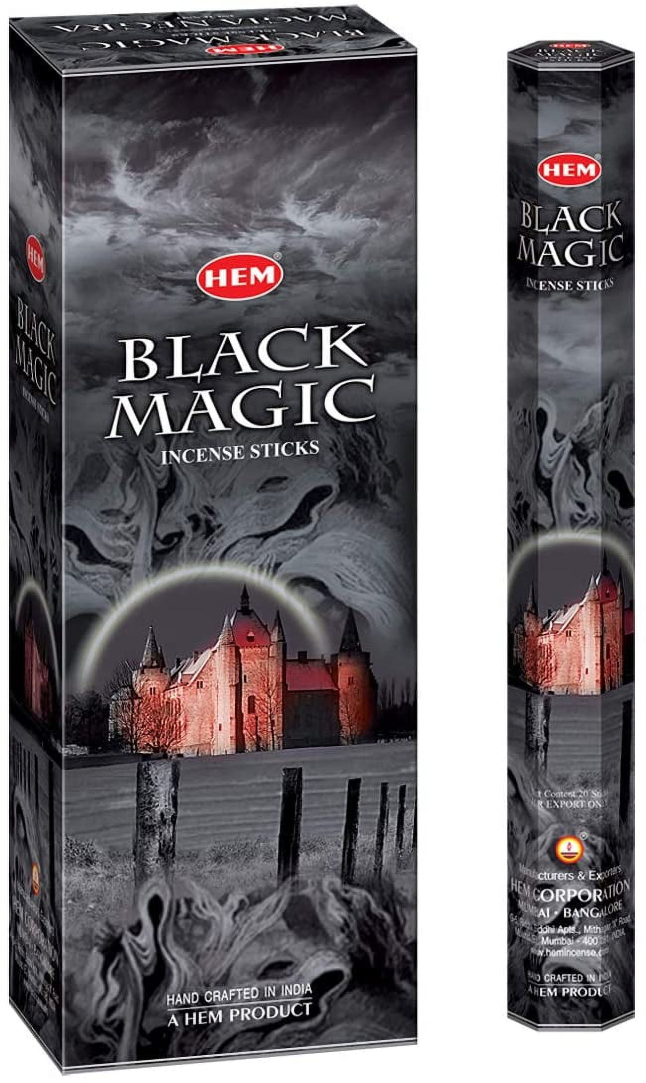 HEM Premium Black Magic Incense Sticks - 120 Hand Crafted Sticks ...