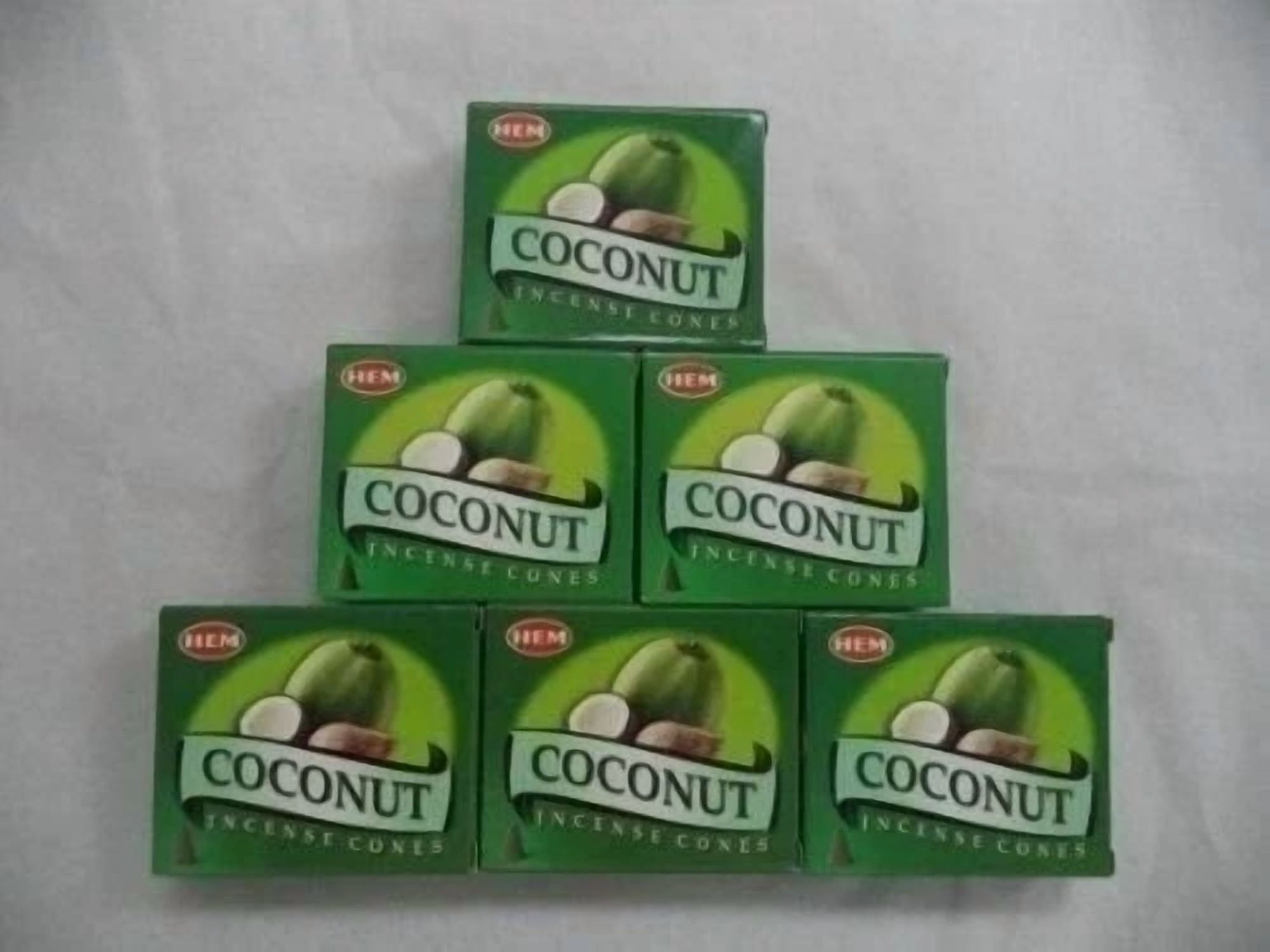 Hem Coconut Incense Cones, 6 Packs Of 10 Cones = 60 Cones - Walmart.com