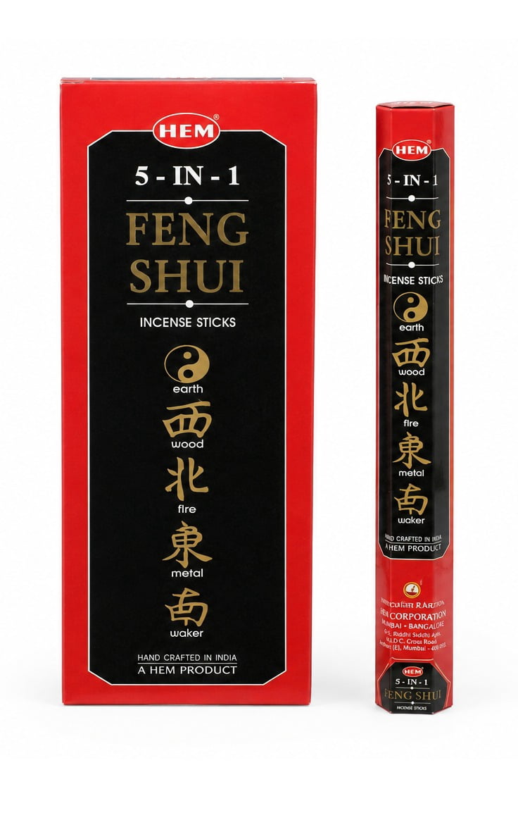 Hem Feng Shui 5-in-1 Incense Sticks - 120 Stick Bulk Box (6 Inner Tubes ...