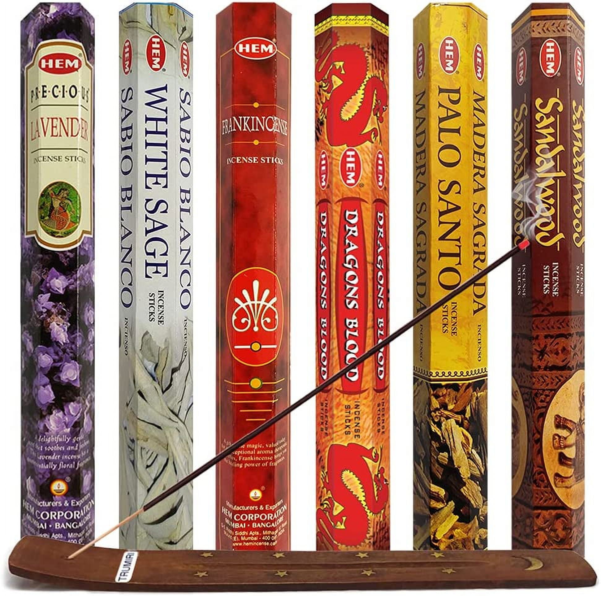 Hem Incense Sticks Variety Pack #30 with Holder, Sandalwood & Lavender ...