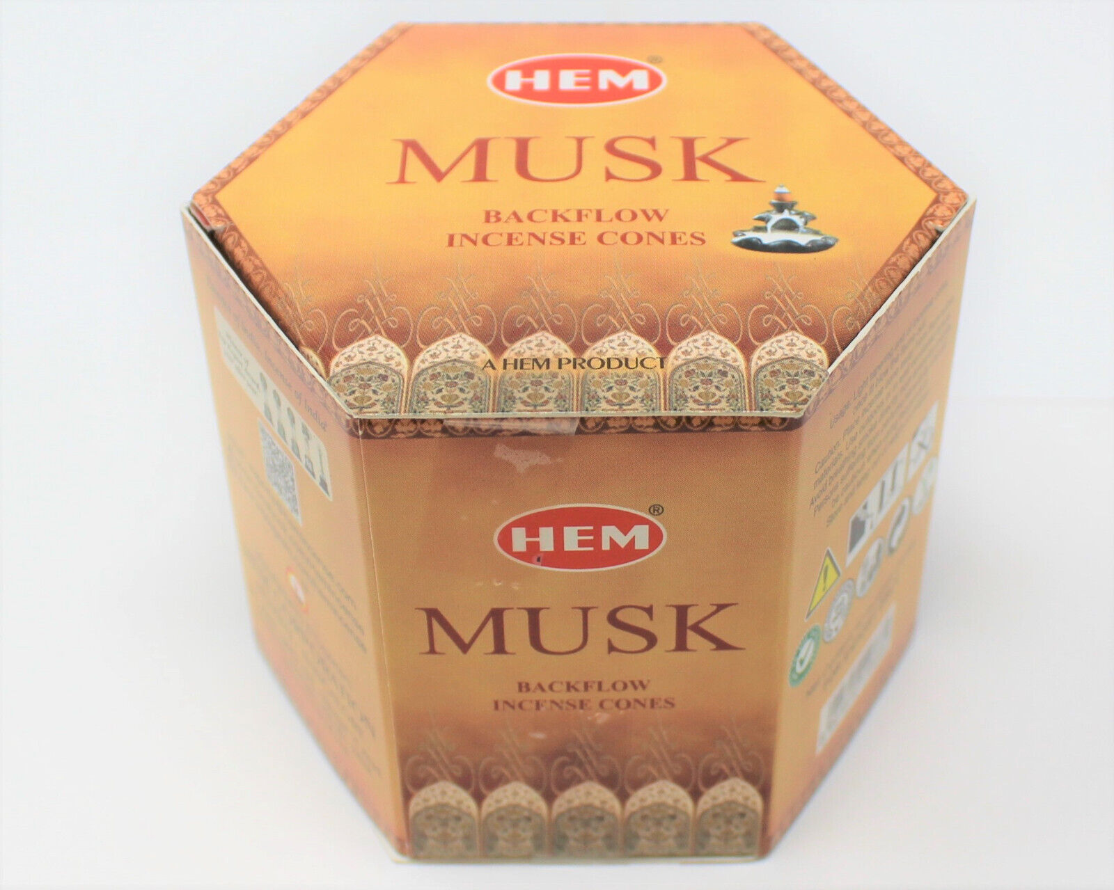Hem MUSK Backflow Incense Cones: Pack 40 (Back flow Cones, Fountain ...
