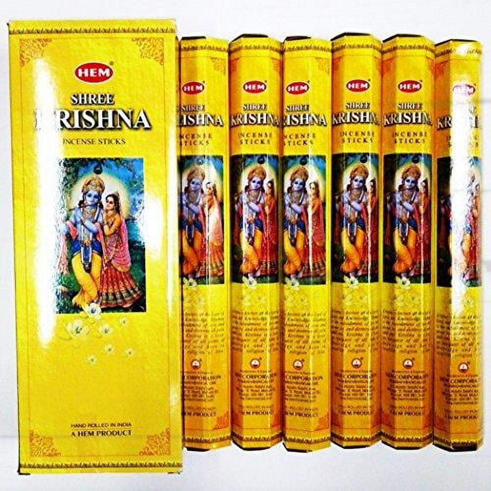 HEM New Shree Krishna Hexa Incense Stick, 6packs X 20 Sticks= 120 ...