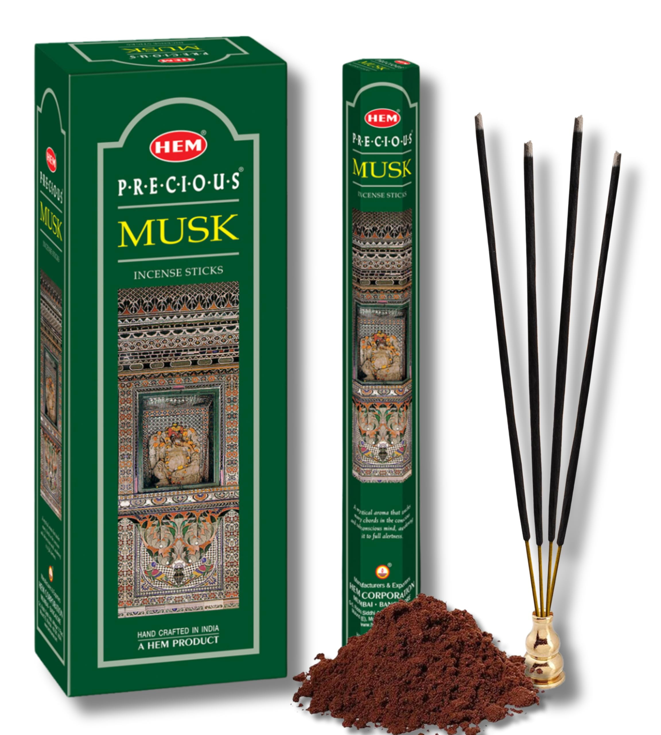 Hem Precious Musk Incense Sticks, 120 Sticks, 6 Boxes, Hindu Puja Items ...