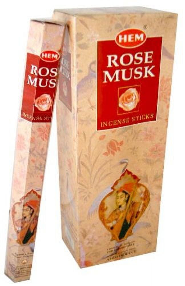 Hem Rose Musk Incense Sticks (Pack of 6) - Walmart.com