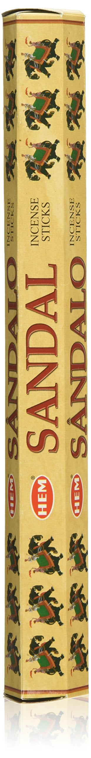 Hem Sandal Incense Stick, Box contains 6 hexa tubes of 20g each ...