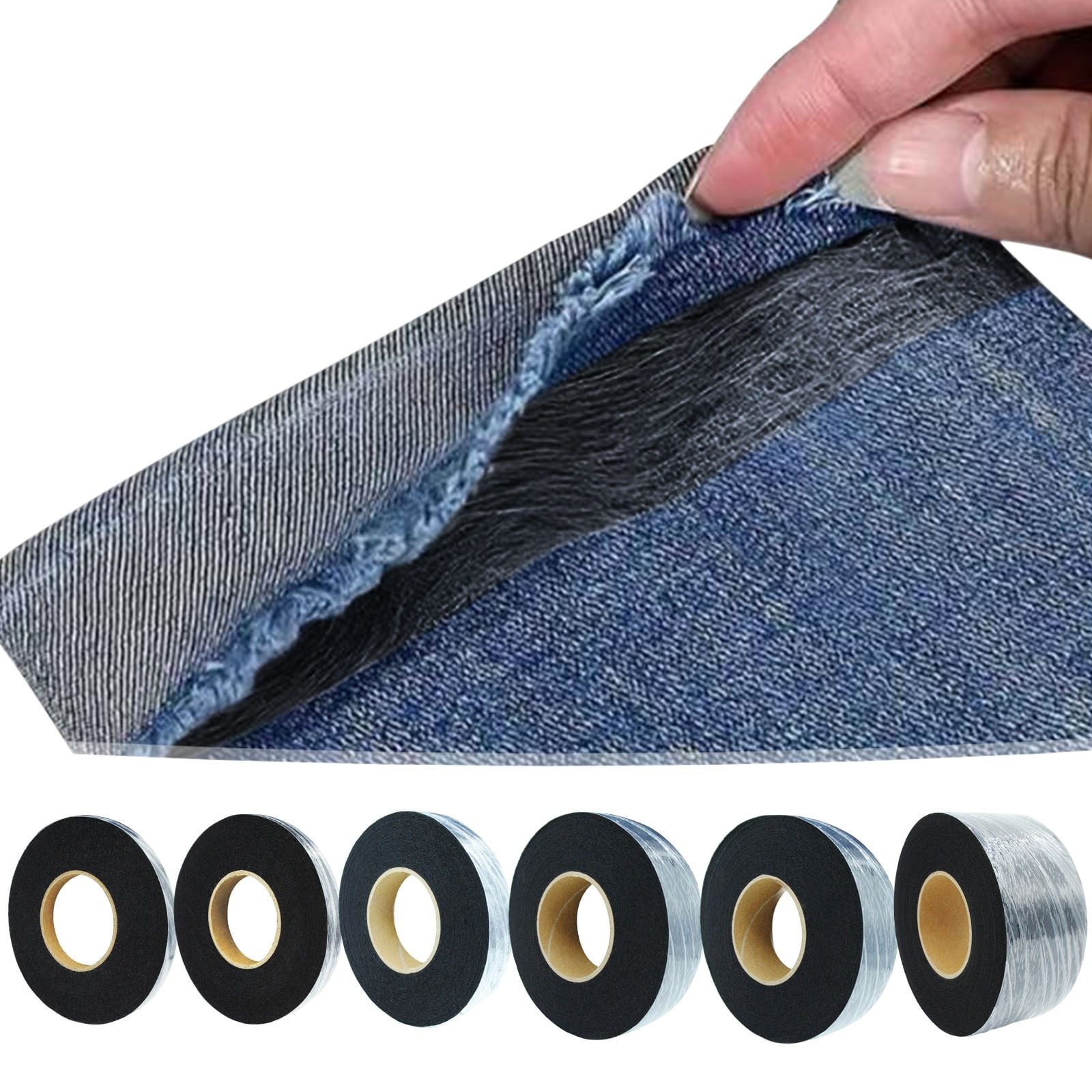 Hem Tape Iron-on Self-Adhesive Fabric Bonding Tape 64m Roll for Clothing Alterations No-Sew ...