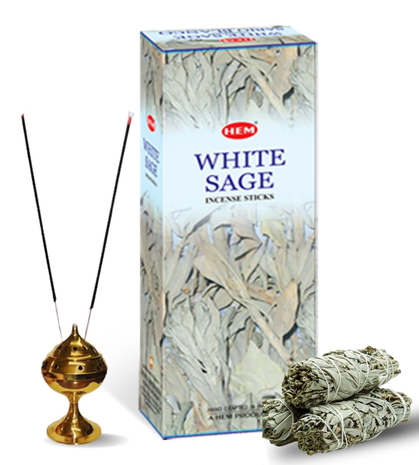 Hem White Sage Incense Sticks, 120 Sticks, Handcrafted in India, Made ...