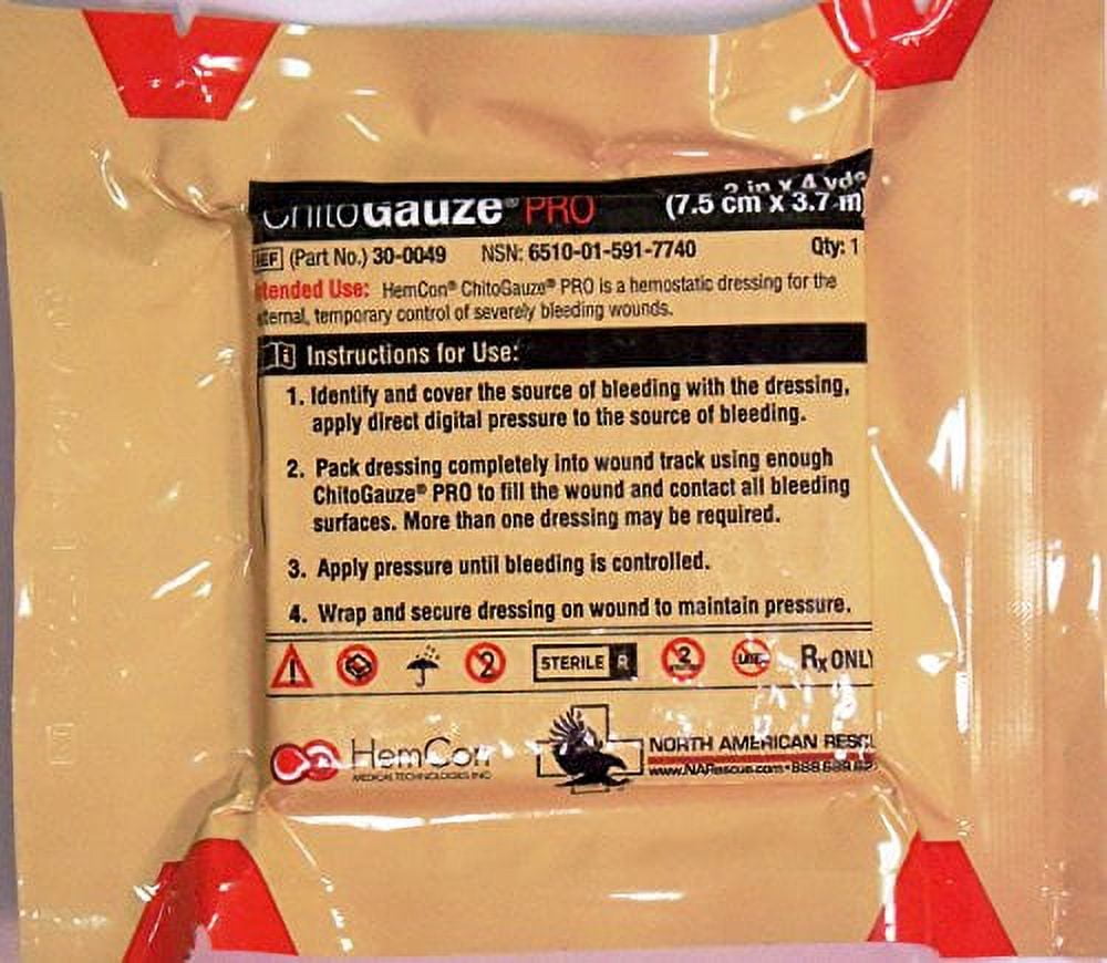 HemCon ChitoGauze Z-Folded 3" x 4yds - Walmart.com